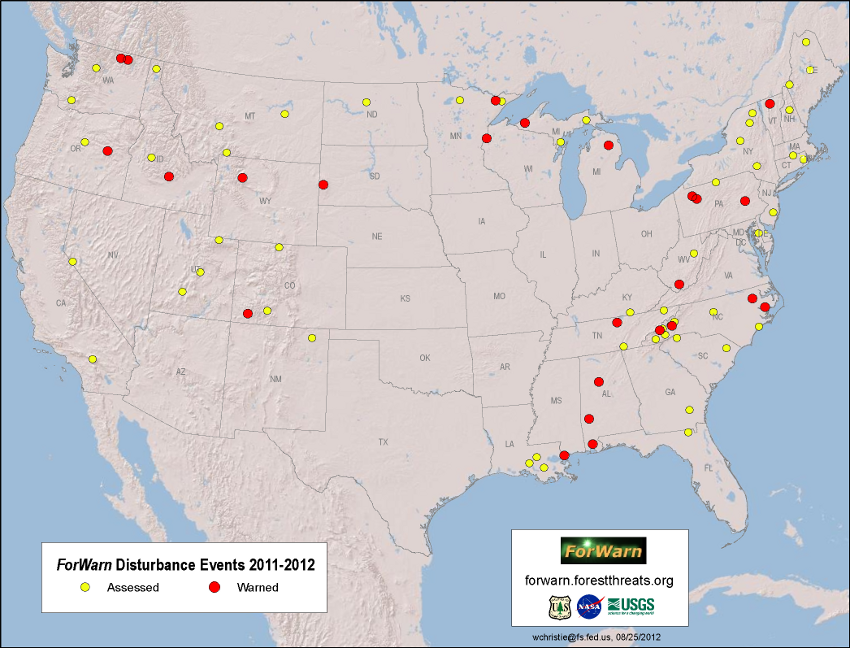 ForWarn Disturbance Alerts 2011-2012