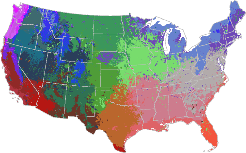Initial 25 Cluster Map - Similarity Colors